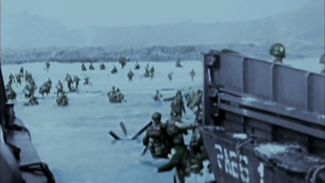 WWII D-Day Invasion of Normandy Combat Footage (In Color) – War Bird ...