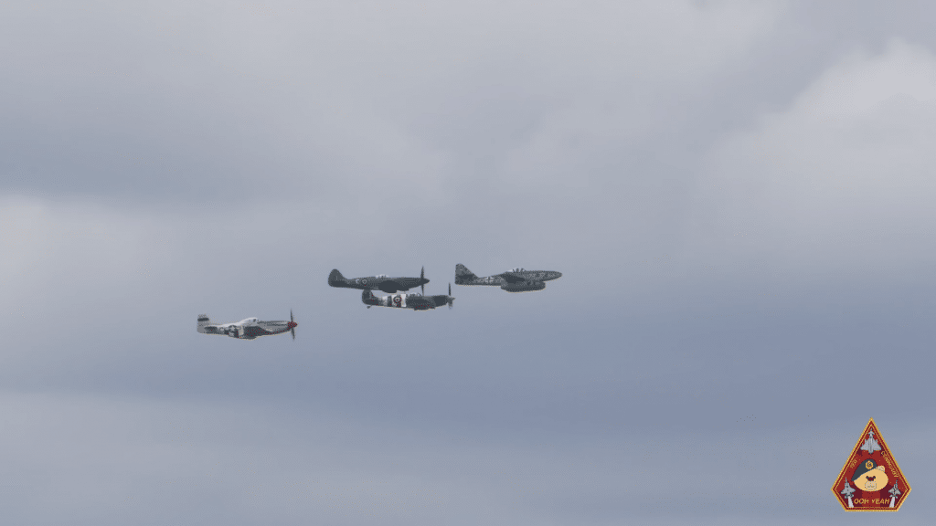 RARE FORMATION! Me 262, P-51, and Spitfire In Formation – War Bird Fanatics